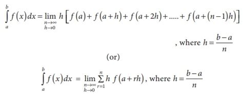 Definite Integral As The Limit Of A Sum Exercise And Example Solved Problems With Answer Solution