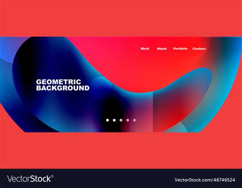 Geometric Flowing Shapes Abstract Background Vector Image