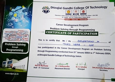 Govarthini M On Linkedin Problemsolving Programming Placementprep