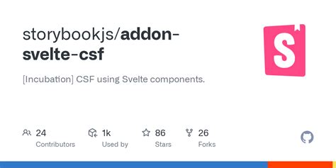 Github Storybookjsaddon Svelte Csf Incubation Csf Using Svelte