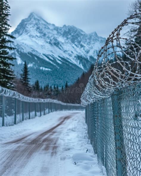 Security Framework Illustrating Proposed Safety Measures Along A Border