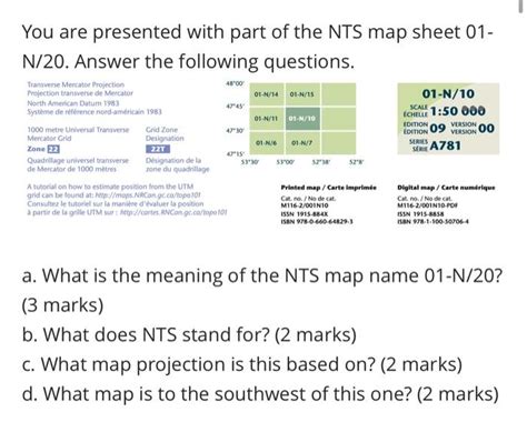 Solved You Are Presented With Part Of The NTS Map Sheet Chegg Com