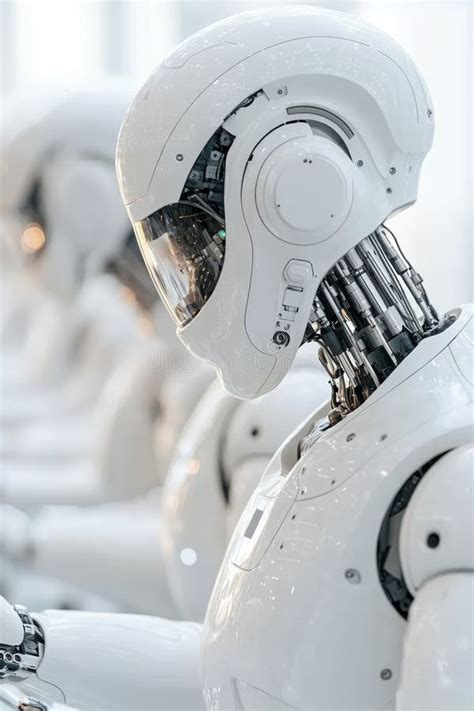 Robots Assisting Humans In A Modern Workspace Showcasing Ai Integration