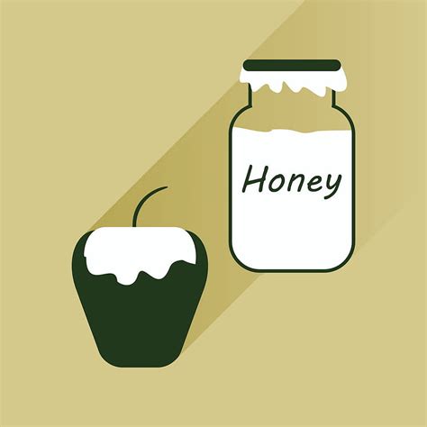 긴 그림자 꿀 사과 벡터와 평면 아이콘 Eps Ai Uidownload