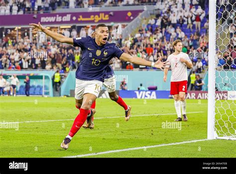 Kylian Mbappe 10 Of France Scores A Goal And Celebrates 2 1 During
