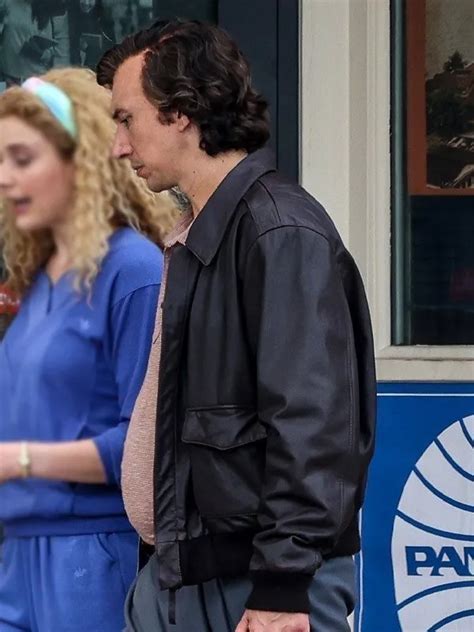 Jack Gladney White Noise Adam Driver Black Leather Jacket