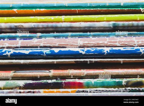 Stack Of Old Magazines Pile Of Retro Newspapers Vintage Journals Lie On Top Of Each Other