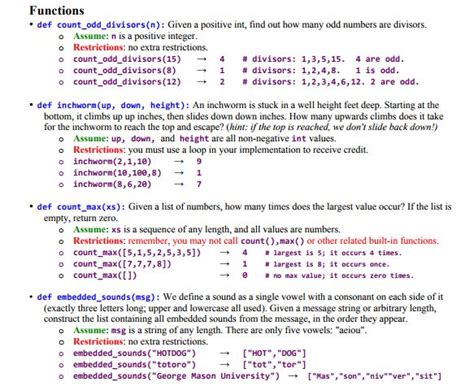 Solved Functions Def Countodddivisors N Given A