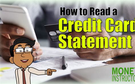 How To Read A Credit Card Statement Lesson Money Instructor