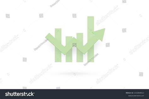 Business Graph Green Arrow Shape On Stock Vector Royalty Free Shutterstock