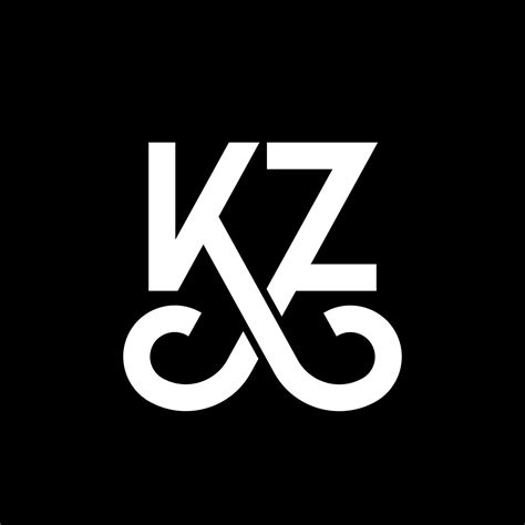 Design De Logotipo De Letra Kz ícone Do Logotipo De Letras Iniciais Kz