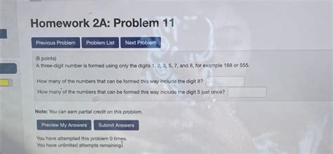 solved homework 2a problem 11 previous problem problem list