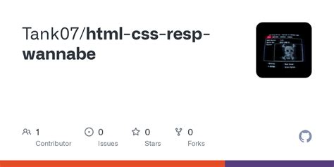 GitHub Tank07 Html Css Resp Wannabe