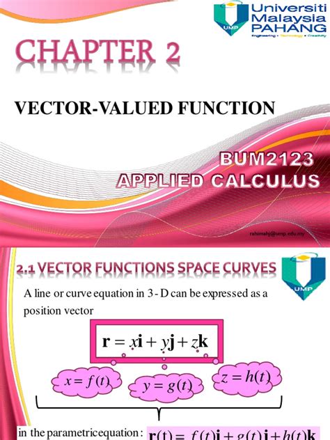 Chapter 2 Vector Valued Function Pdf Curvature Space