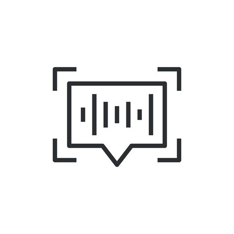 Voice Recognition Icon In Flat Style Authentication Sound Vector Illustration On White Isolated