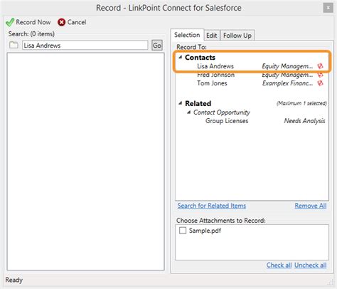 Recording An Email To Salesforce From Ibm Notes Knowledge Base Linkpoint360