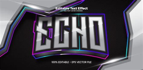 Premium Vector Echo Editable Text Effect In Modern Trend Style