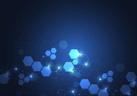 Premium Vector Abstract Hexagonal Molecular Structures