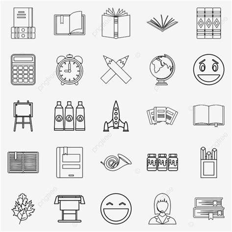 Inspect Vector Art Png Inspect Icons Set Vector Outline Computer White Lecture Png Image For