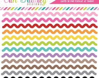 Scalloped Borders Clipart Graphics Digital Clip Art Set Etsy