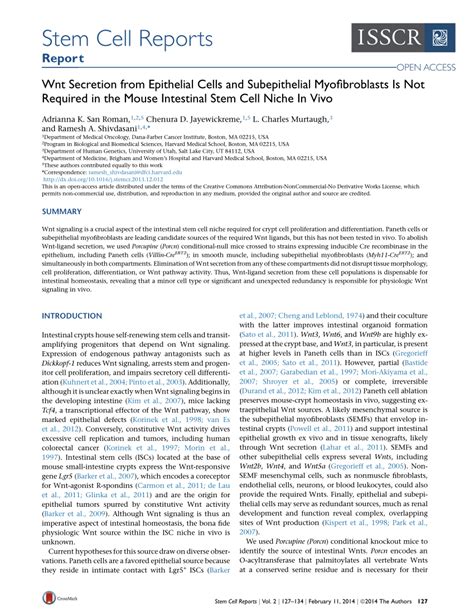 Pdf Wnt Secretion From Epithelial Cells And Subepithelial Myofibroblasts Is Not Required In