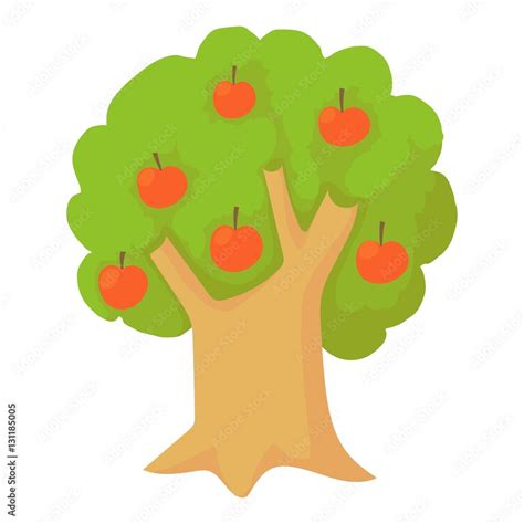 Apple Tree Cartoon Background At Donald Gaillard Blog