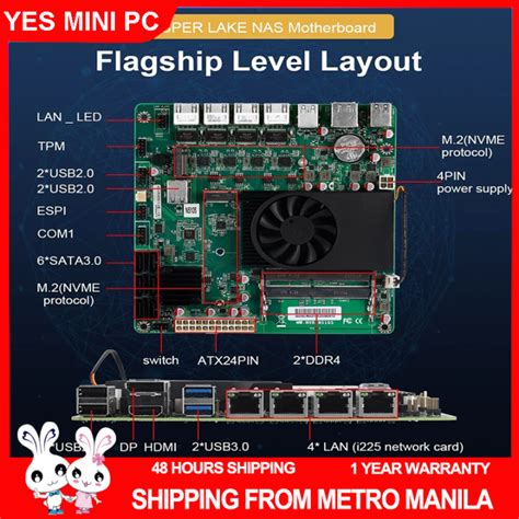 Local Manila Shipment Yes Mini Pc Intel N5105 Itx Nas Industrial Motherboard 4 Cores 4 Threads