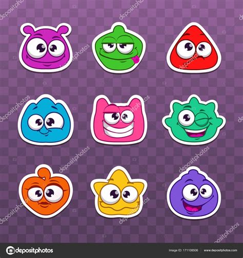 Funny Colorful Characters Stock Vector By ©lilu330 171108506