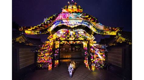 ネイキッド京都の世界遺産二条城にてアート展NAKED FLOWERS 2022 秋 世界遺産二条城開催 MOSHI MOSHI