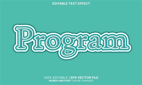Premium Vector Program Text Effect