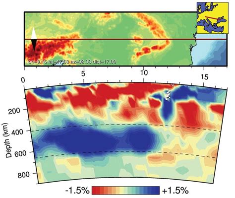 This Tomographic Image Shows P Wave Velocity Anomalies For The Download Scientific Diagram