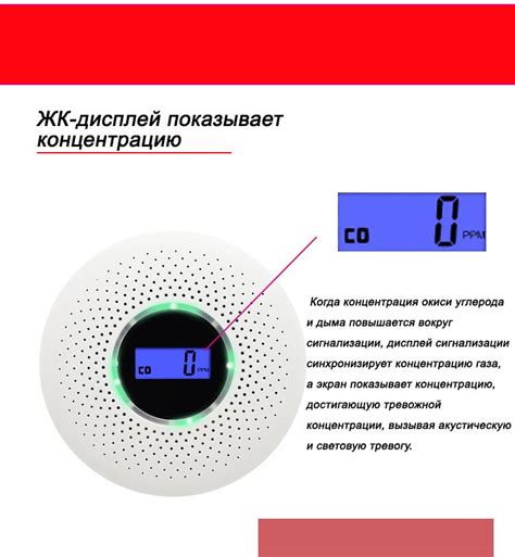 Датчик угарного газа и дыма задымления для дома пожарный извещатель автономный датчик дыма с