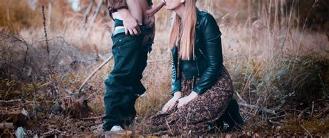 My First Video With Sound Deep Blowjob In The Woods And Huge Cum Load In My Mouth