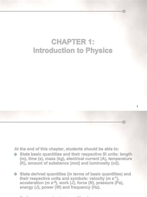 11 Chapter 1 Introduction To Physics Slides Pdf Euclidean Vector International System