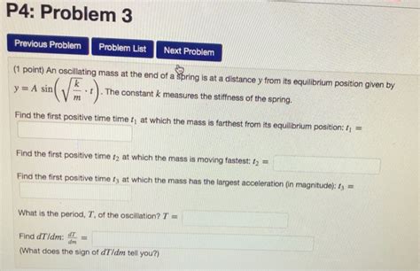 Solved P4 Problem 3 Previous Problemproblem List Next