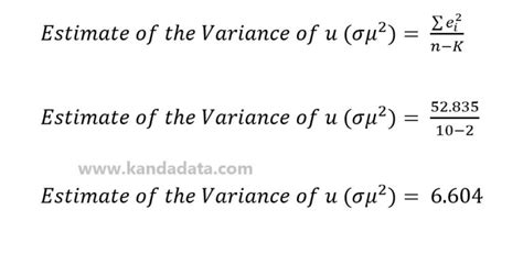 Calculating Variance Standard Error And T Statistics In Simple Linear