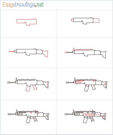 How To Draw Fortnite Guns Scar