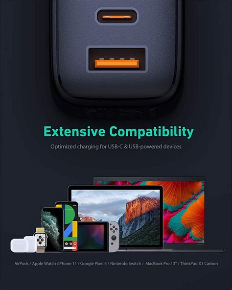 Usb C Charger Aukey Omnia 65w 2 Port Fast Charger For New