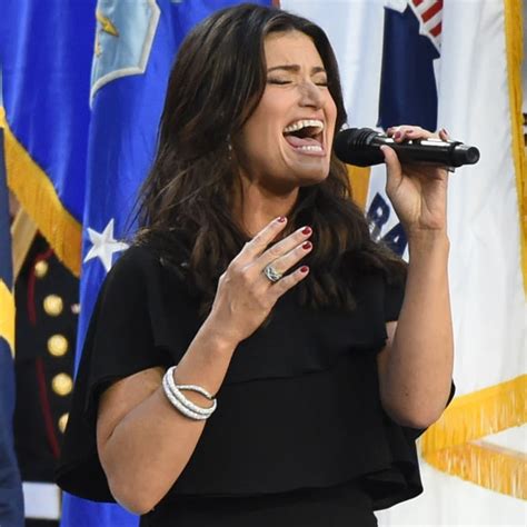 Idina Menzel Sings The National Anthem At The Super Bowl Popsugar Celebrity