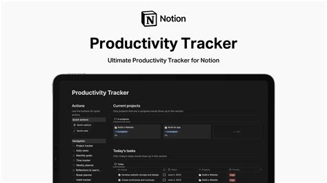 Notion Productivity Tracker Notion Template