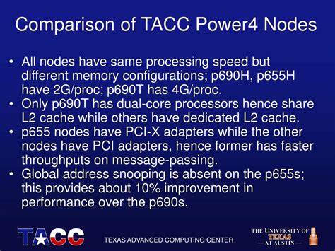 Ppt User Experiences On Heterogeneous Tacc Ibm Power4 System