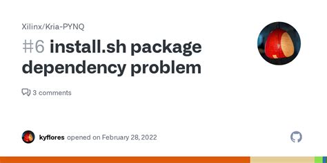 Install Sh Package Dependency Problem Issue Xilinx Kria PYNQ GitHub