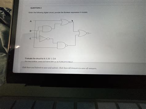 solved given the following digital circuit provide the