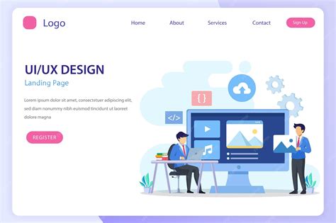 Premium Vector Ui Ux Design Concept Creating An Application Design Content And Text Place