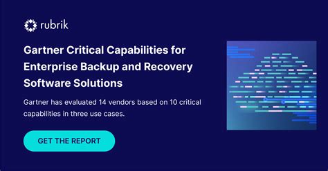 Gartner Critical Capabilities For Enterprise Backup And Recovery