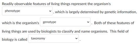 Readily Observable Features Of Living Things