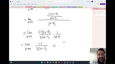 Limit Definition Derivative Of A Rational Function Youtube