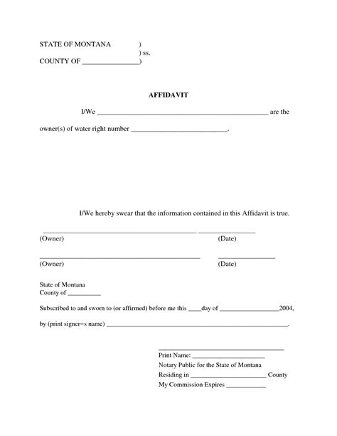 Sworn Statement Affidavit Template At A Glance