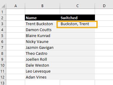 8 Ways To Switch First And Last Names In Microsoft Excel How To Excel
