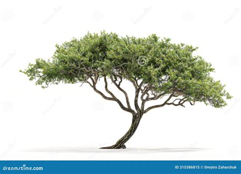 Tree Of Unique Shape On A White Background Png Stock Image Image Of